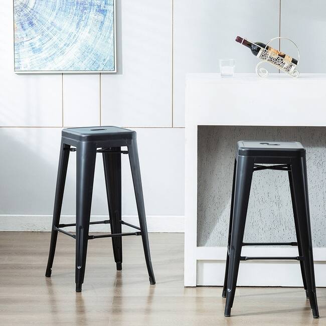 Carbon Loft Raven Stackable Metal Bar Stools (Set of 2) - Overstock ...
