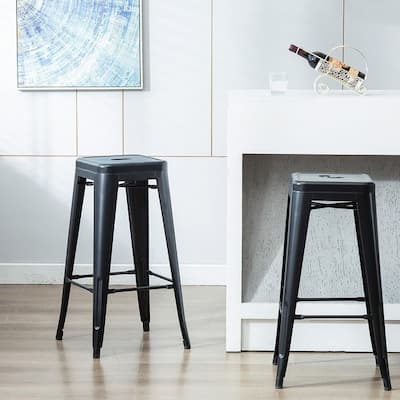Carbon Loft Raven Stackable Metal Bar Stool - Overstock - 28254350