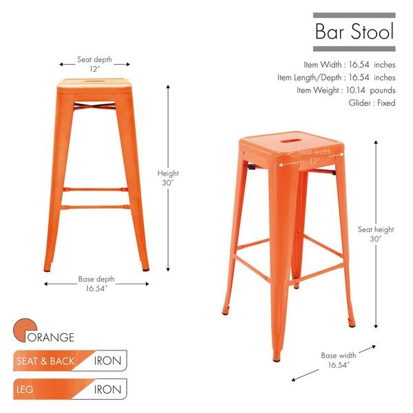 Carbon Loft Raven Stackable Metal Bar Stools (Set of 4) - Bed Bath ...