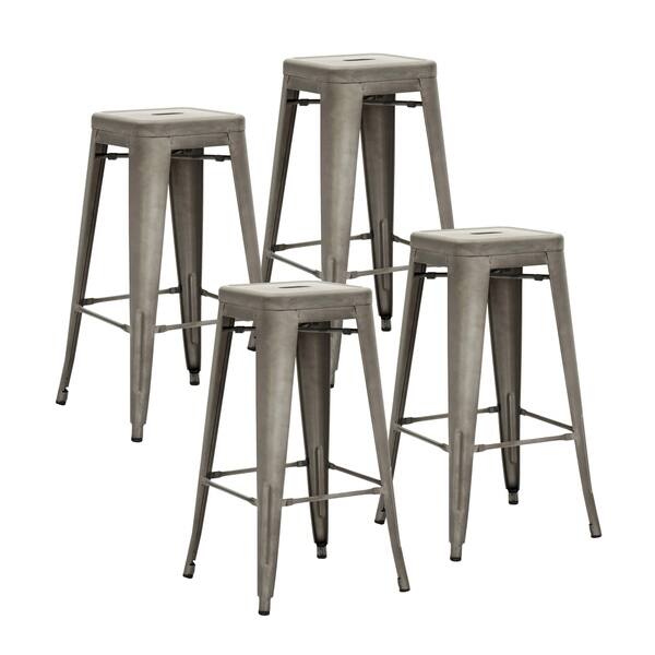 Carbon Loft Raven Stackable Metal Bar Stools (Set of 4) - Bed Bath ...