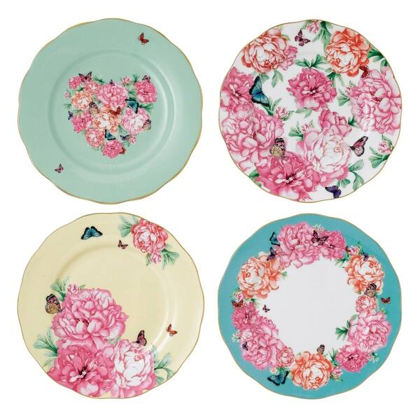 Royal Albert Miranda Kerr Mixed Patterns 4-piece Accent Plates - Bed ...