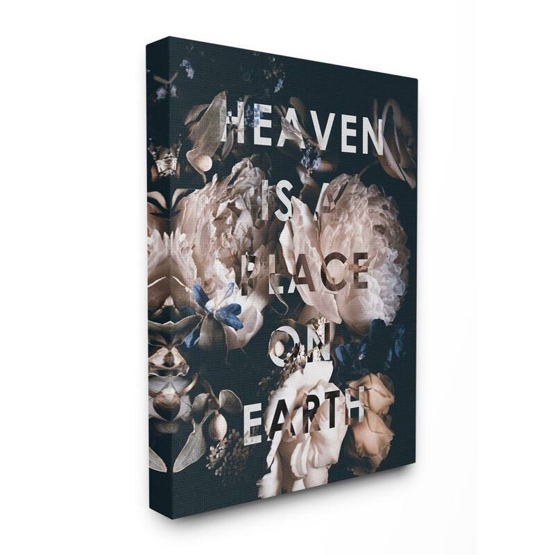 Stupell Heaven Is A Place On Earth Floral Abstraction, 16 x 20, Proudly ...
