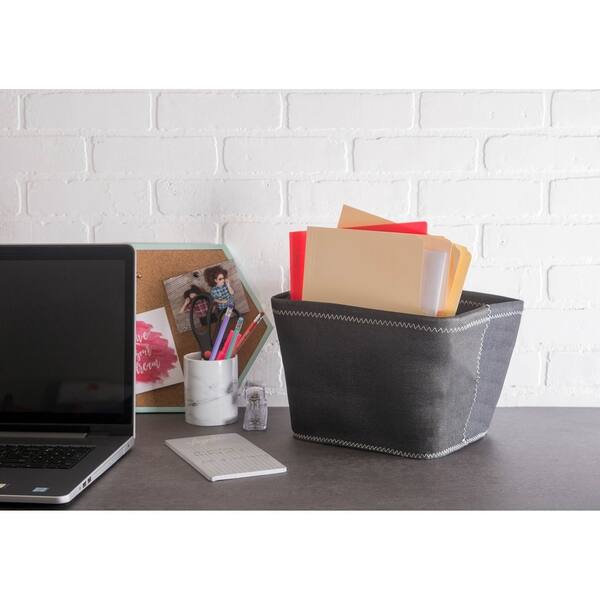 DII Poly Bin Zig-Zag Stitch Variegated Trapezoid (Set of 2) - Bed Bath ...