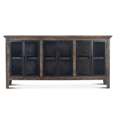 Dakota 70-Inch Sideboard with Glass Doors - Overstock - 28287893