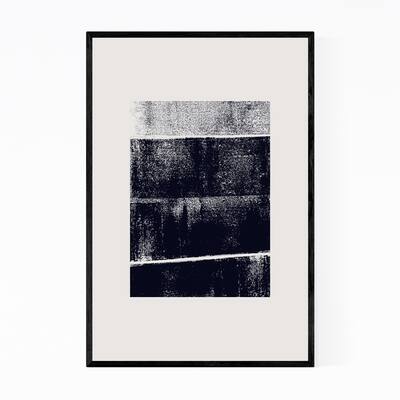 Noir Gallery Abstract Black Geometric Shapes Framed Art Print ...