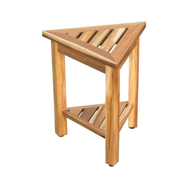 Corner EcoDecors EarthyTeak FlexiCorner Triangular Teak Modular Stool ...