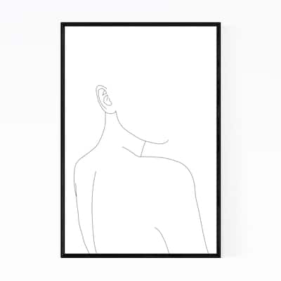 Noir Gallery Figurative Minimal Line Drawing Framed Art Print ...