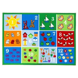 Educational Solar System Planets / Numbers Reversible Kids Area Rug ...