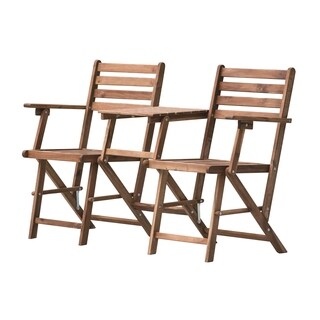 A&B Home Natural Folding Attached Chairs and Table - Bed Bath & Beyond ...