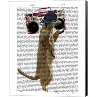 Fab Funky 'Meerkat with Boom Box Ghetto Blaster' Canvas Art - Bed Bath ...