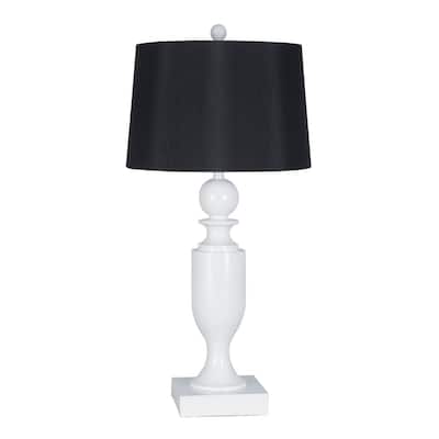 Lamps Per Se 35- inch White Lacquer Table Lamp - Overstock - 28359664