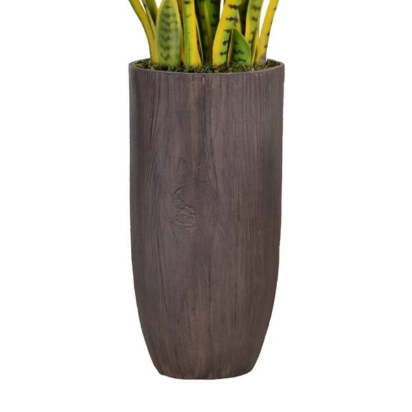 58.25" Tall Snake Plant (Sansevieria) Artificial Lifelike Faux in Resin ...