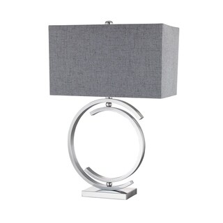 Metal Cc Table Lamp, Silver, 29" - Bed Bath & Beyond - 28369167