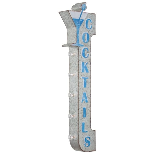 Cocktails Double Sided Off the Wall LED Marquee Light Up Sign for Bar ...