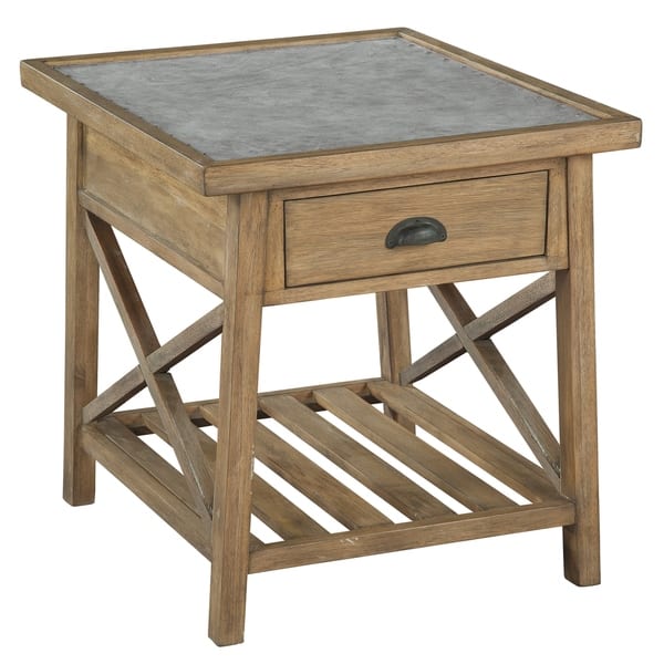 Square Solid Wood End Table with Drawers - Hekman - Bed Bath & Beyond ...