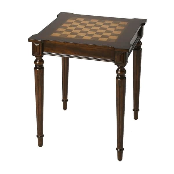 Butler Doyle Traditional Plantation Cherry Square Game Table - Dark ...