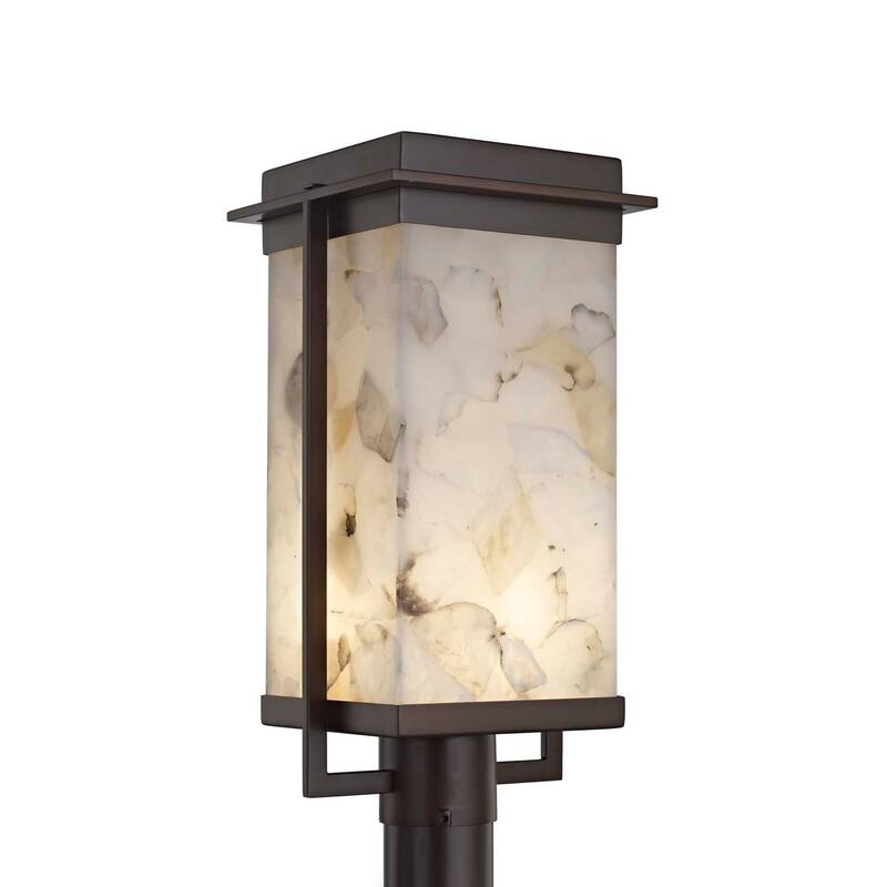Justice Design Alabaster Rocks! Pacific 1-light Dark Bronze LED Outdoor ...