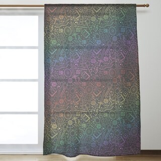 Color Lines RPG Pattern Sheer Curtains - 53 x 84 - 53 x 84 - Bed Bath ...