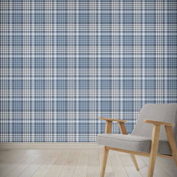 BOYS BLUE PLAID Wallpaper By Kavka Designs - 24X48 - Bed Bath & Beyond ...