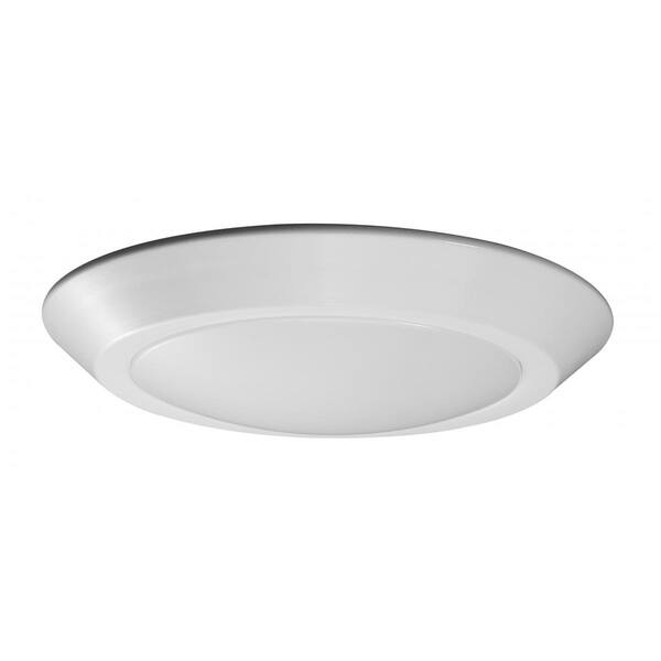 7 In. LED Disk-Light White Finish - Bed Bath & Beyond - 28388576