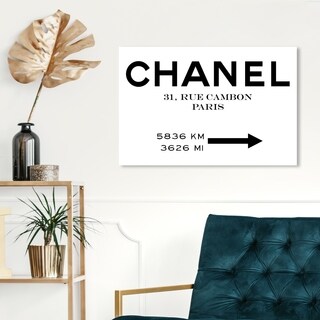 Oliver Gal 'Couture Road Sign Minimalist' Fashion and Glam Wall Art ...
