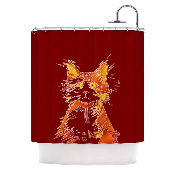 Frederic Levy-Hadida "Polygonicat" Red Yellow Animal Print Animals ...