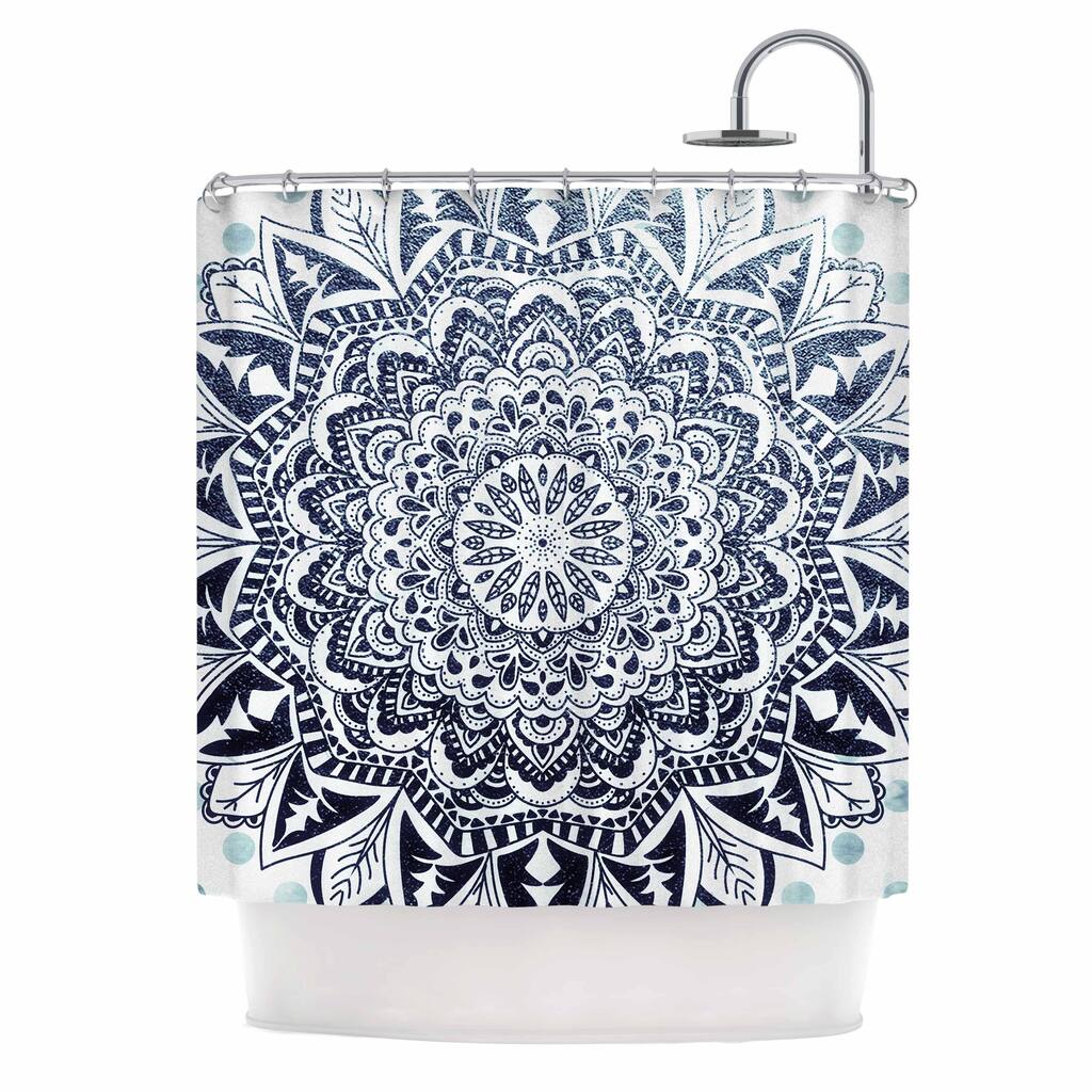 Nika Martinez "DOTS MANDALA" Shower Curtain - Overstock - 28419076
