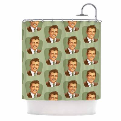 Roberlan "Retro Happy Fancy Dude" Shower Curtain - Overstock - 28419433