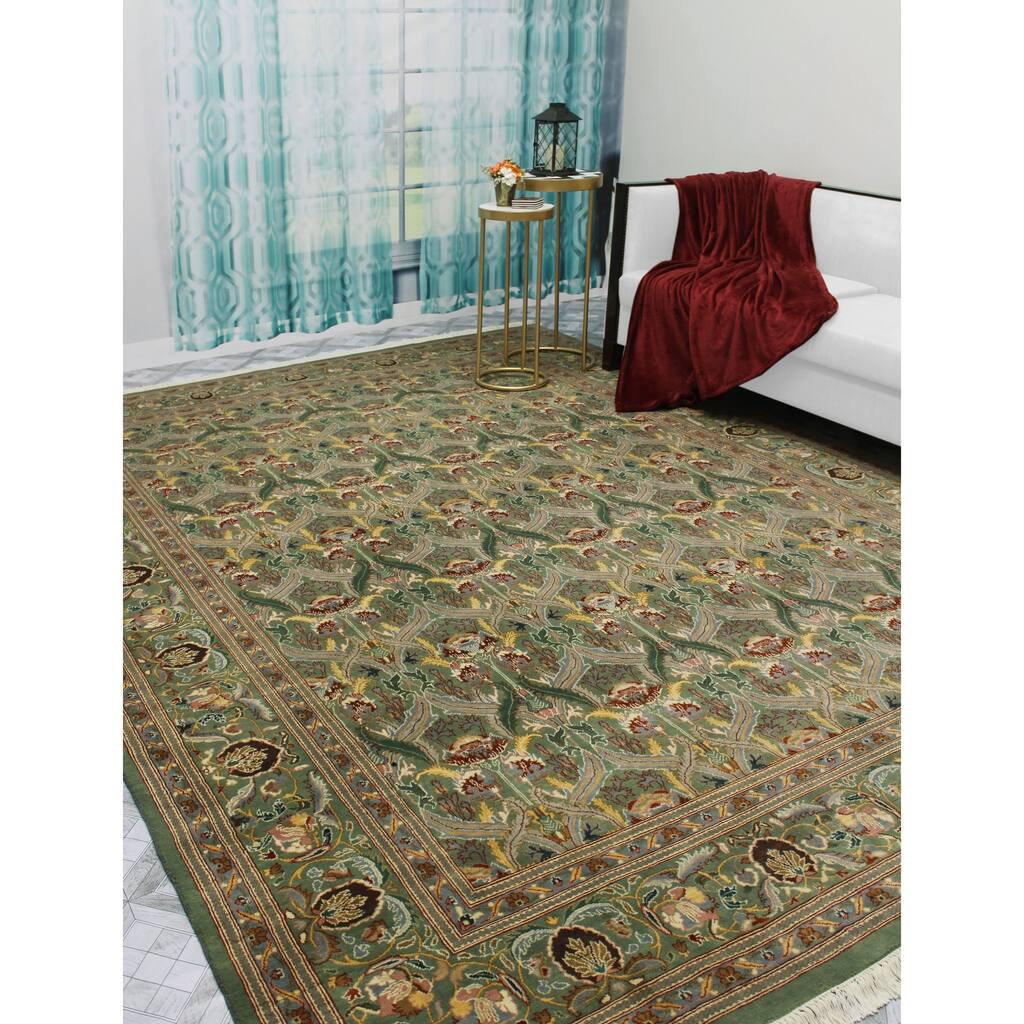 Noori Rug Pak-Persian Humjoli Green/Rust Rug - 9'0" x 12'2" - Overstock ...