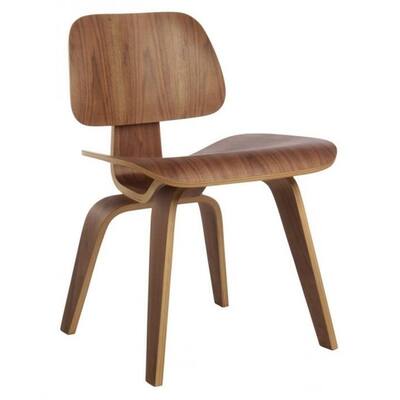 Mid Century Ply Dining Chair Wood walnut finish - Overstock - 28437982