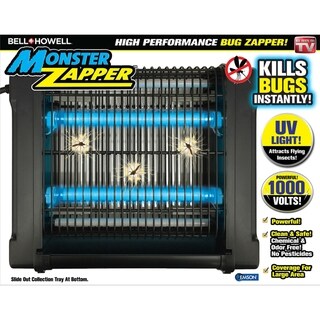 Bell and Howell Monster Pest Zapper-Portable,1000 Volts, Kills Flying ...