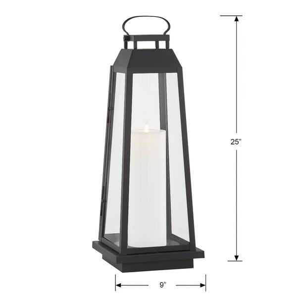 Edgewater 1-light Black Outdoor LED Floor Lantern - Bed Bath & Beyond - 28443201