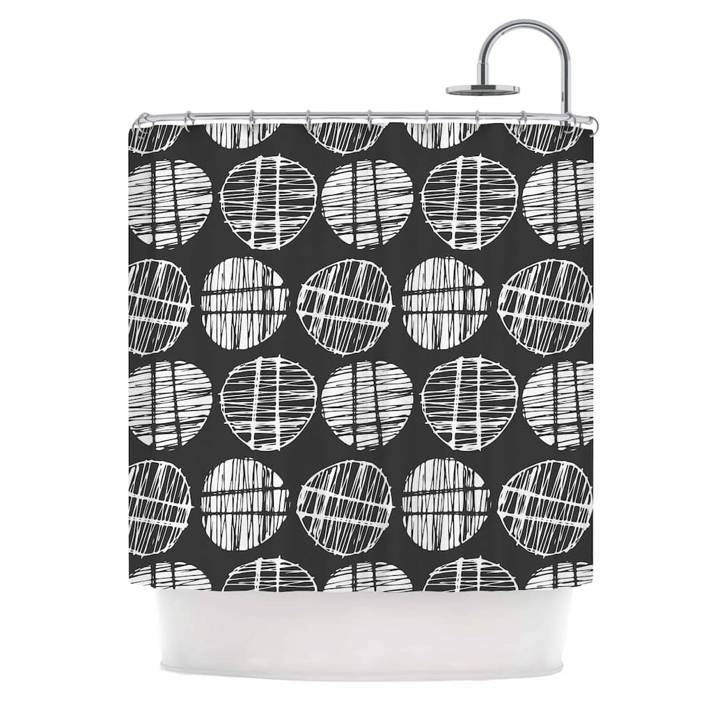 Gill Eggleston "Sketched Pods Carbon" Black White Abstract Modern ...