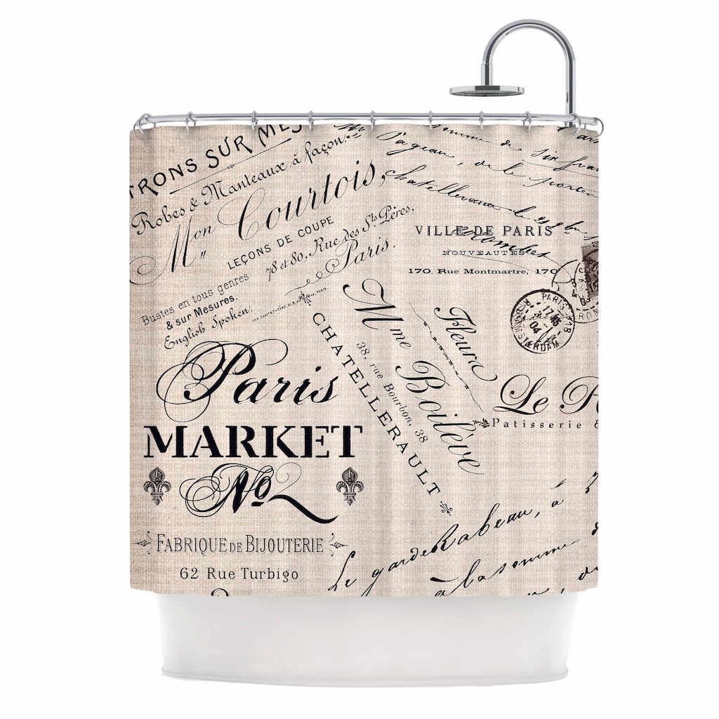 Sylvia Cook "French Script" Handwriting Shower Curtain - Overstock ...