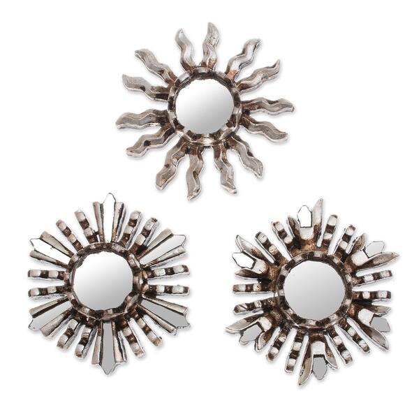 Handmade Wiracocha Reflection Aluminum Wall Mirror, Set of 3 (Peru) - N ...