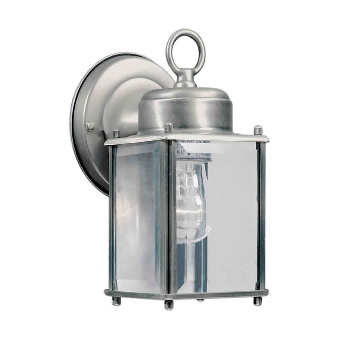 Cambridge Outdoor White Finish Wall Lantern with Beveled Shade - Bed ...