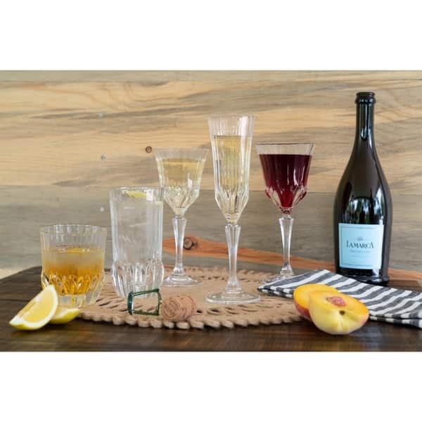 10 Strawberry Street Adagio 5 Oz Champagne Flute Crystal Glass, Set of ...