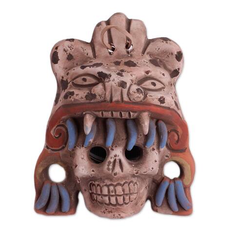Handmade Fallen Warrior Ceramic Mask (Mexico) - N/A - Overstock - 28487759
