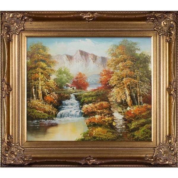 La Pastiche by overstockArt North View of Mountains with Bronze ...