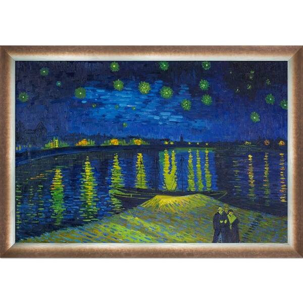 La Pastiche Starry Night Over the Rhone by Vincent Van Gogh with Silver ...