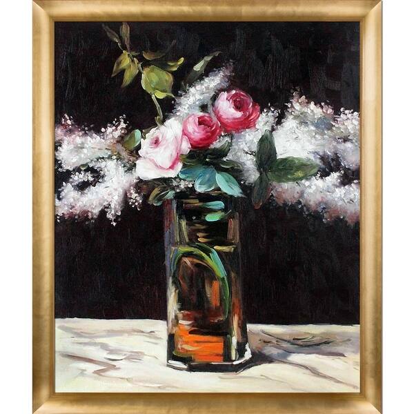La Pastiche by overstockArt Roses et Lilas by Edouard Manet with Gold ...