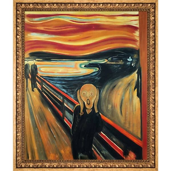 La Pastiche by overstockArt The Scream by Edvard Munch with Gold ...