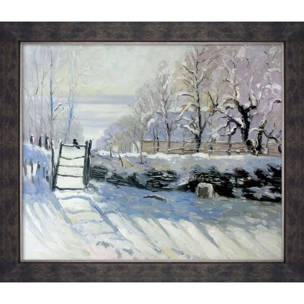 La Pastiche The Magpie by Claude Monet with Walnut, Champagne, Gold ...