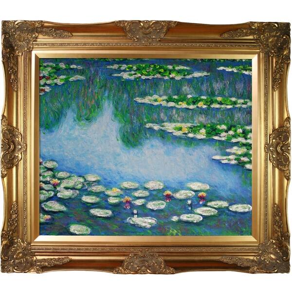 La Pastiche by overstockArt Water Lilies by Claude Monet with Gold ...