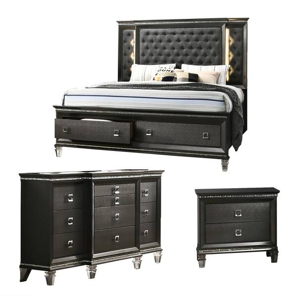 Best Quality Furniture Bellagio 3-Piece Bedroom Set - Bed Bath & Beyond ...
