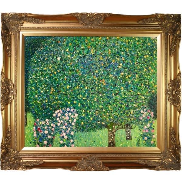 La Pastiche by overstockArt Roses Under the Trees by Gustav Klimt with ...