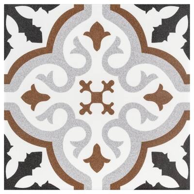 Merola Tile 7.75x7.75-inch Mantel Marron Ceramic Floor and Wall Tile ...