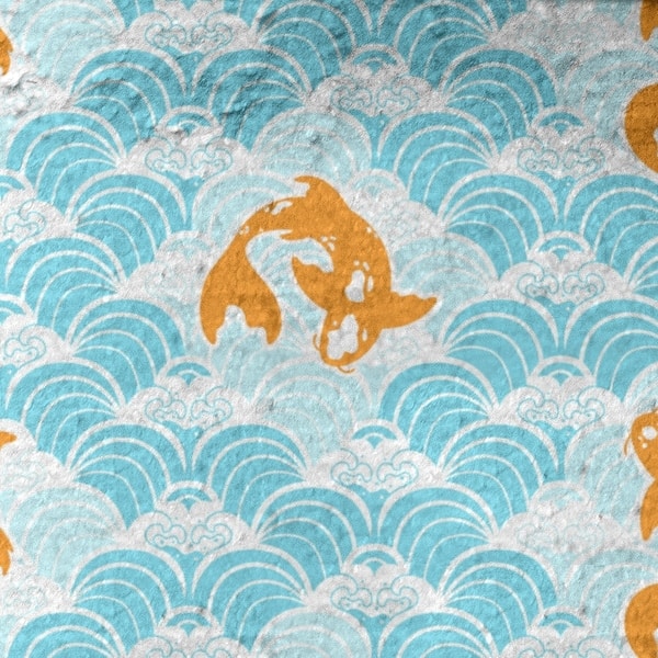 Porch & Den Aloma Koi Fish & Waves Beach Towel - 36 x 72 - Bed Bath ...