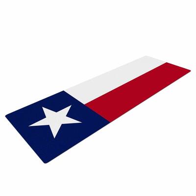Bruce Stanfield "Texas Flag" Red Blue Yoga Mat - Overstock - 28510093