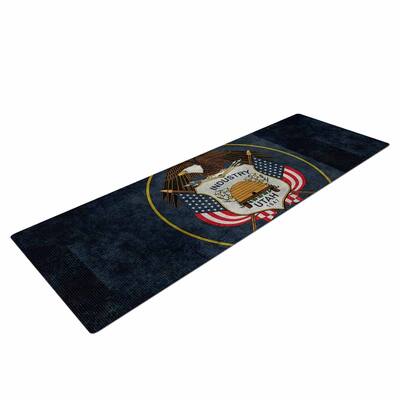 Bruce Stanfield "Vintage Utah" Red Blue Yoga Mat - Overstock - 28510197